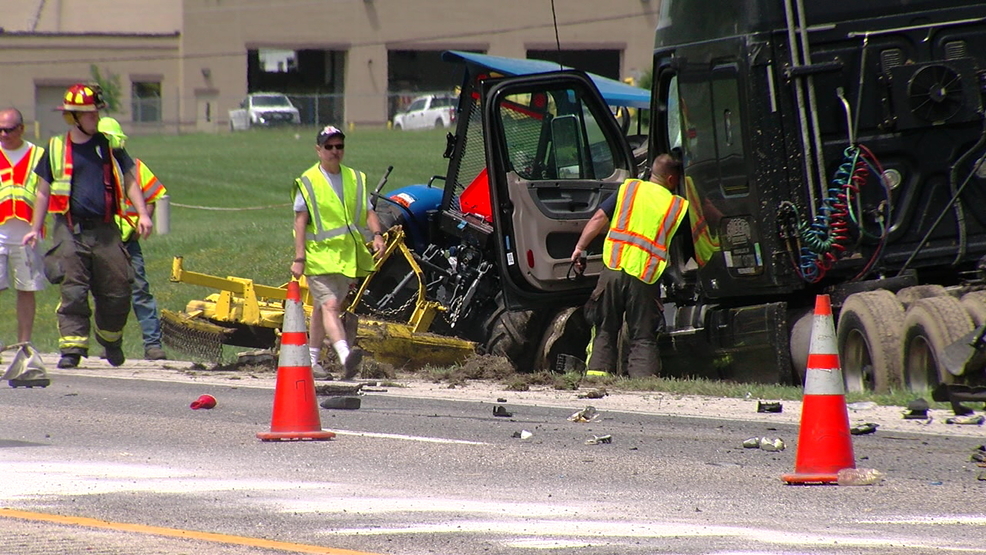 Three hurt in an accident involving a semi, INDOT vehicle and a ...