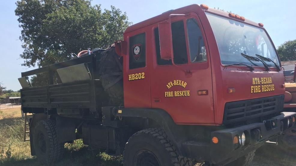 Military vehicle converted to firefighting machine, assigned to local ...