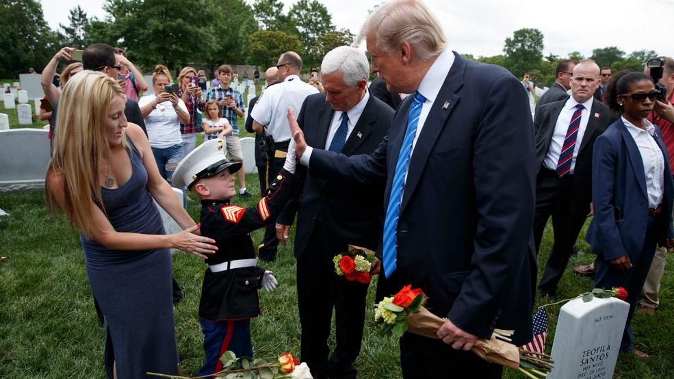 Trump hails the fallen and their families at Arlington | WJLA