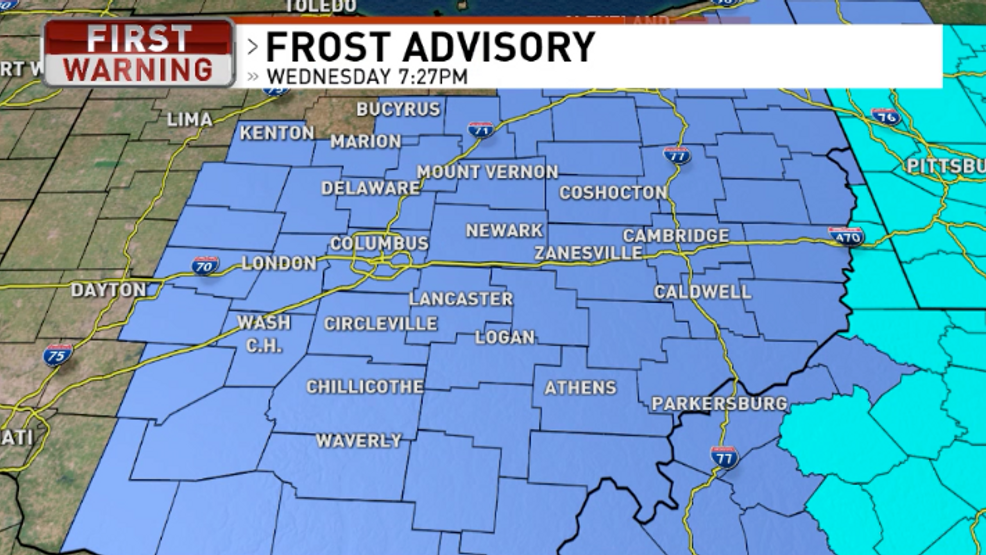 Frost advisory issued for central Ohio | WSYX